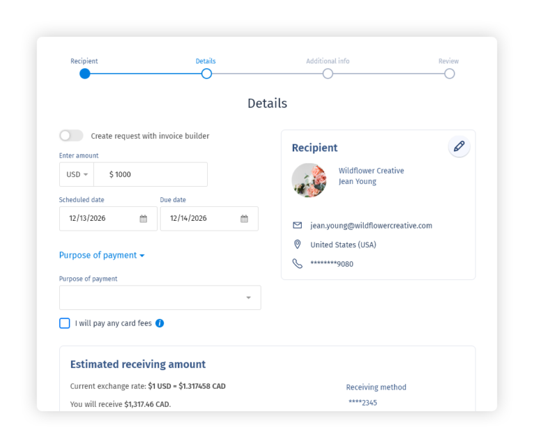 Request Payments - Veem
